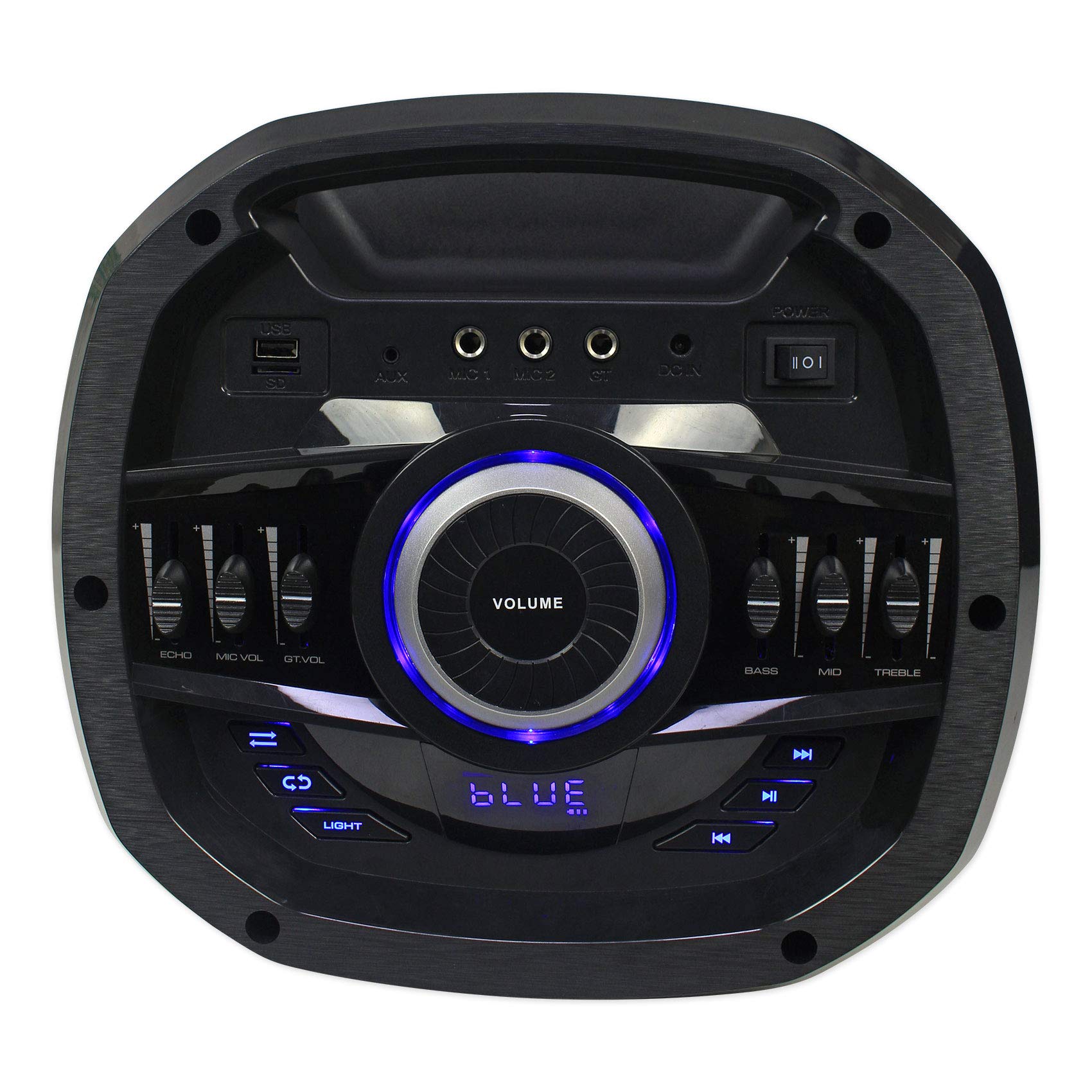 Rockville Go Party X10 Dual 10" Rechargeable Karaoke Machine System + (3) Mics