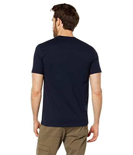 Quiksilver Mens Regular Fit Graphic Tees - Comp Logo (Navy Blazer, Large)