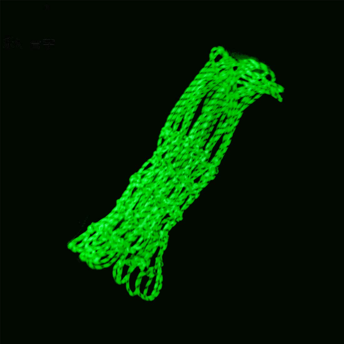 Self-Luminous Basketball net Nylon Luminescent Basketball Basket net Thickened Standard Size Indoor and Outdoor (Fluorescent Green)