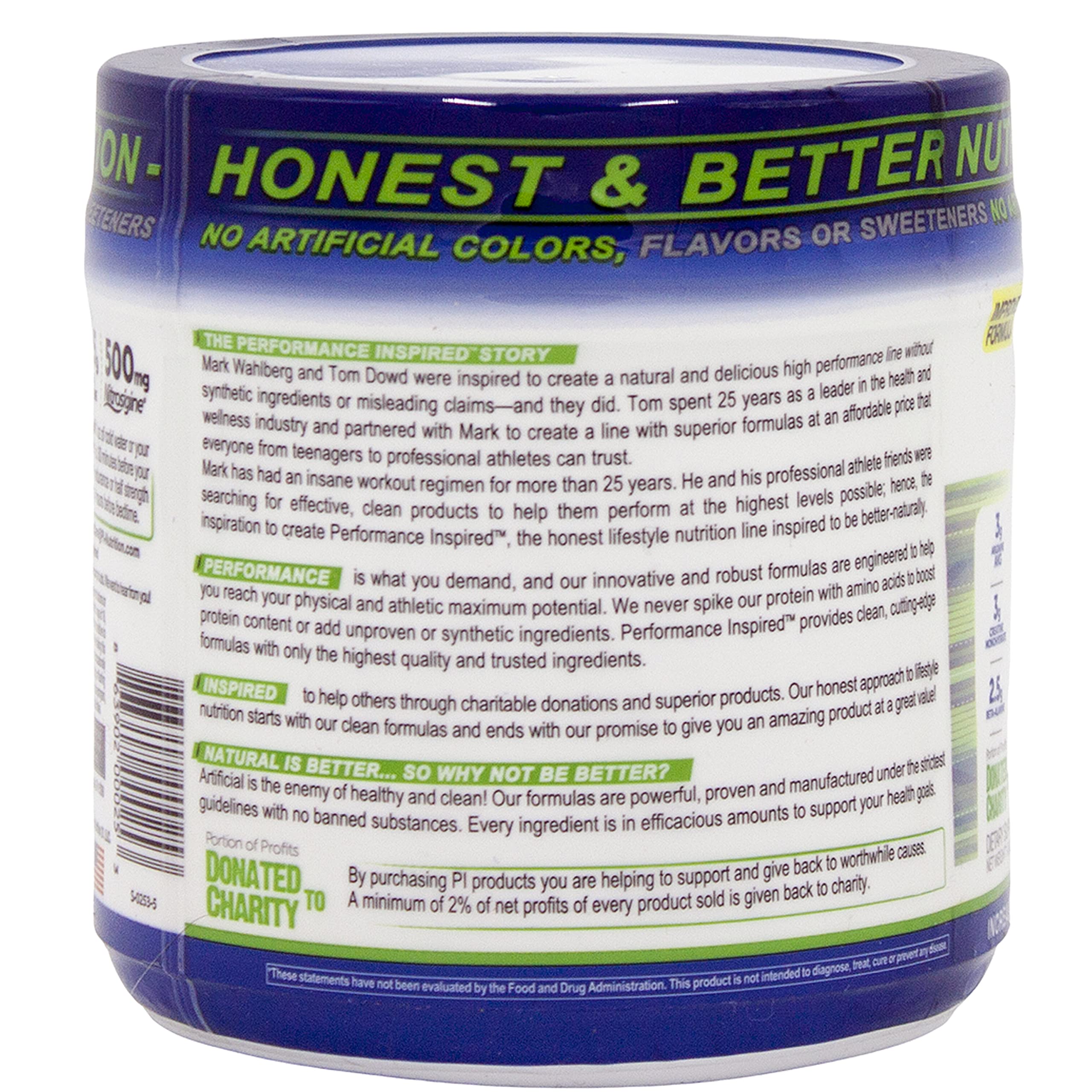 Performance Inspired Nutrition PreWorkout Powder - All Natural - G-Free & Vegan Formula - Contains Citrulline - Nitrosigine - Green Tea - Arginine - Beta Alanine - Tropical Fruit Punch - 32 Servings