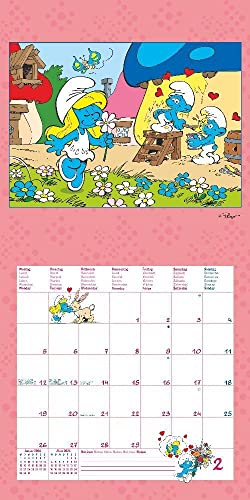 The Smurfs 2024 - Brochure Calendar 30 x 30 cm (30 x 60 cm Open) - Calendar with Space for Notes - Picture Calendar - Wall Planner - Children's Calendar