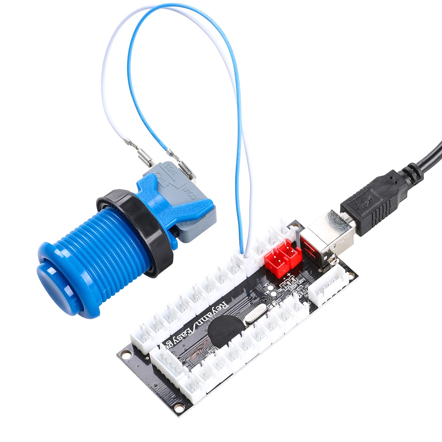 Reyann Zero Delay Arcade USB Encoder Pc to Joystick for Mame Jamma & Other Pc Fighting Games for American Style Arcade Joystick & HAPP Style Arcade Buttons