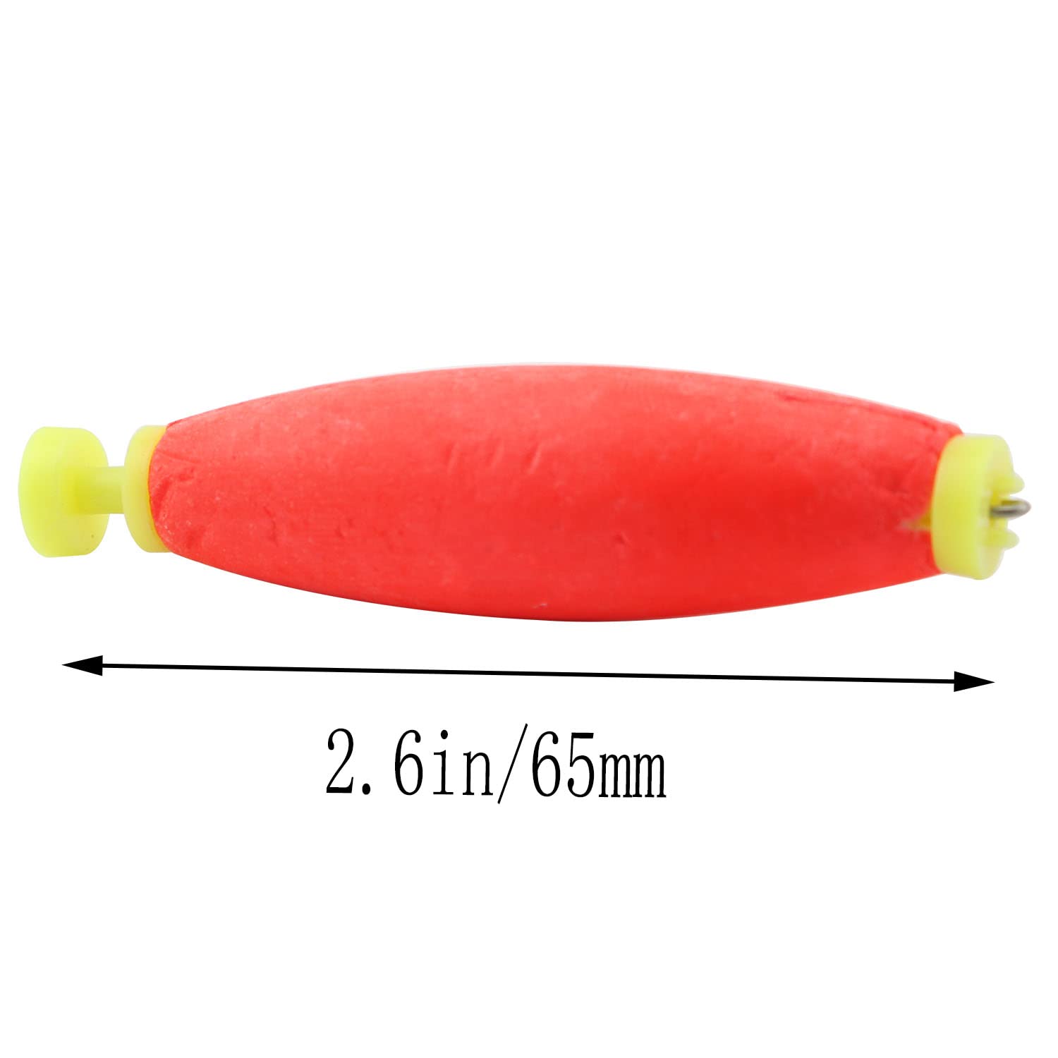 Youliang 5PCS Foam Spring Float Fishing Bobbers Weighted Foam Snap on Float Weighted Bobbers Fishing Tackle Accessories