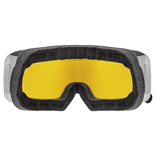 Uvex Saga TO - Ski Goggle for Men and Women - incl. Interchangeable Lenses - Optimal Frame Ventilation - Rhino Matt/Silver-LGL Clear - One Size