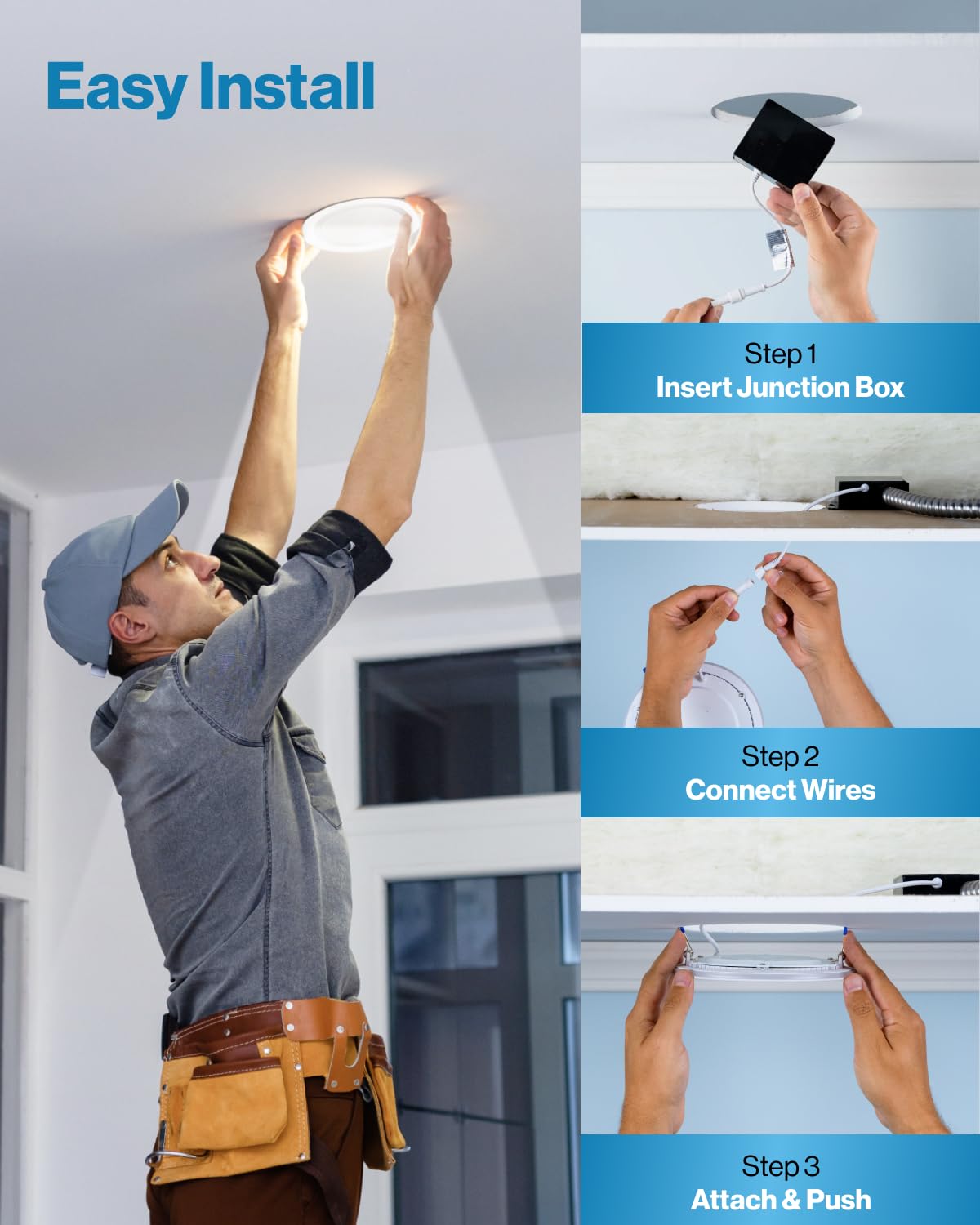 Sunco 24 Pack 4 Inch Ultra Thin LED Recessed Ceiling Light Slim, 2700K Soft White, Dimmable 10W, Baffle Trim