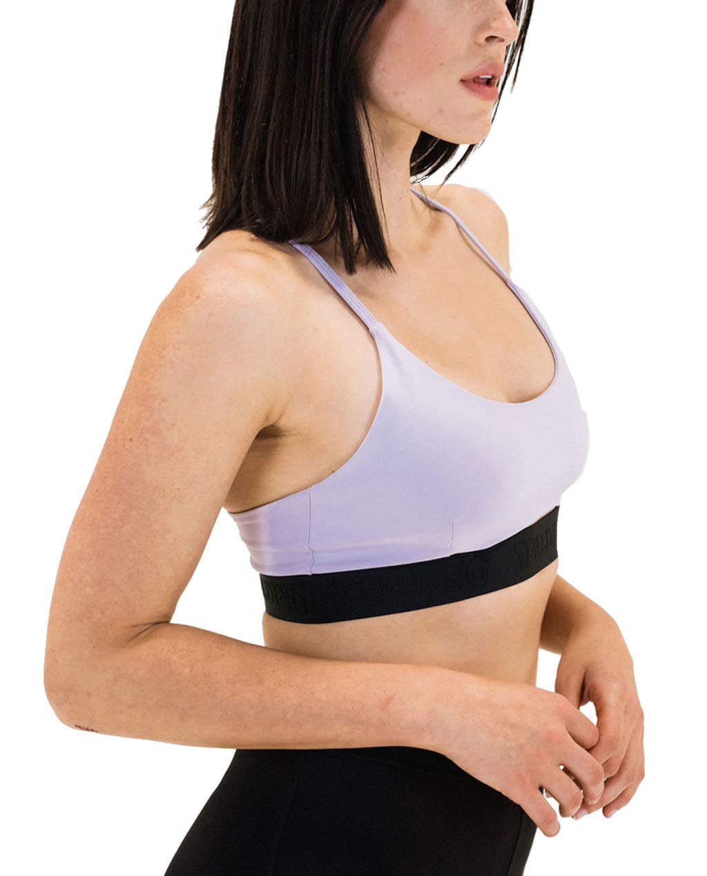 Spalding Women's Active Yoga Light Support Sports Bra Blue Lilac