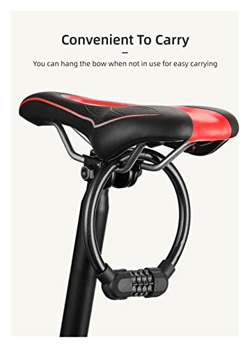 XFTD Bicycle Lock Portable Mountain Bike Lock Password Ring Lock Fixed 4 Digit Code Combination Bicycle Security Lock Bicycle Equipment Convenient and Practical (Color : Green)