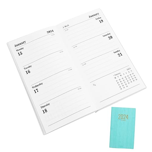 STOBOK 3pcs notebooks for work notepad for work calendar notebook daily planner notebook english agenda planner notebook planner 2024 daily planner 2024 english notebook academic planner