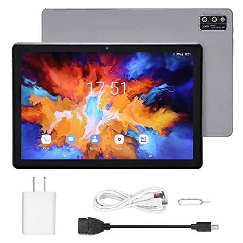 Tablet PC, 8GB RAM 128GB ROM 10.1in Smart Phone Tablet 4GLTE Mobile Calls Octa Core 5.0 100‑240V for Travel for Home (US Plug)