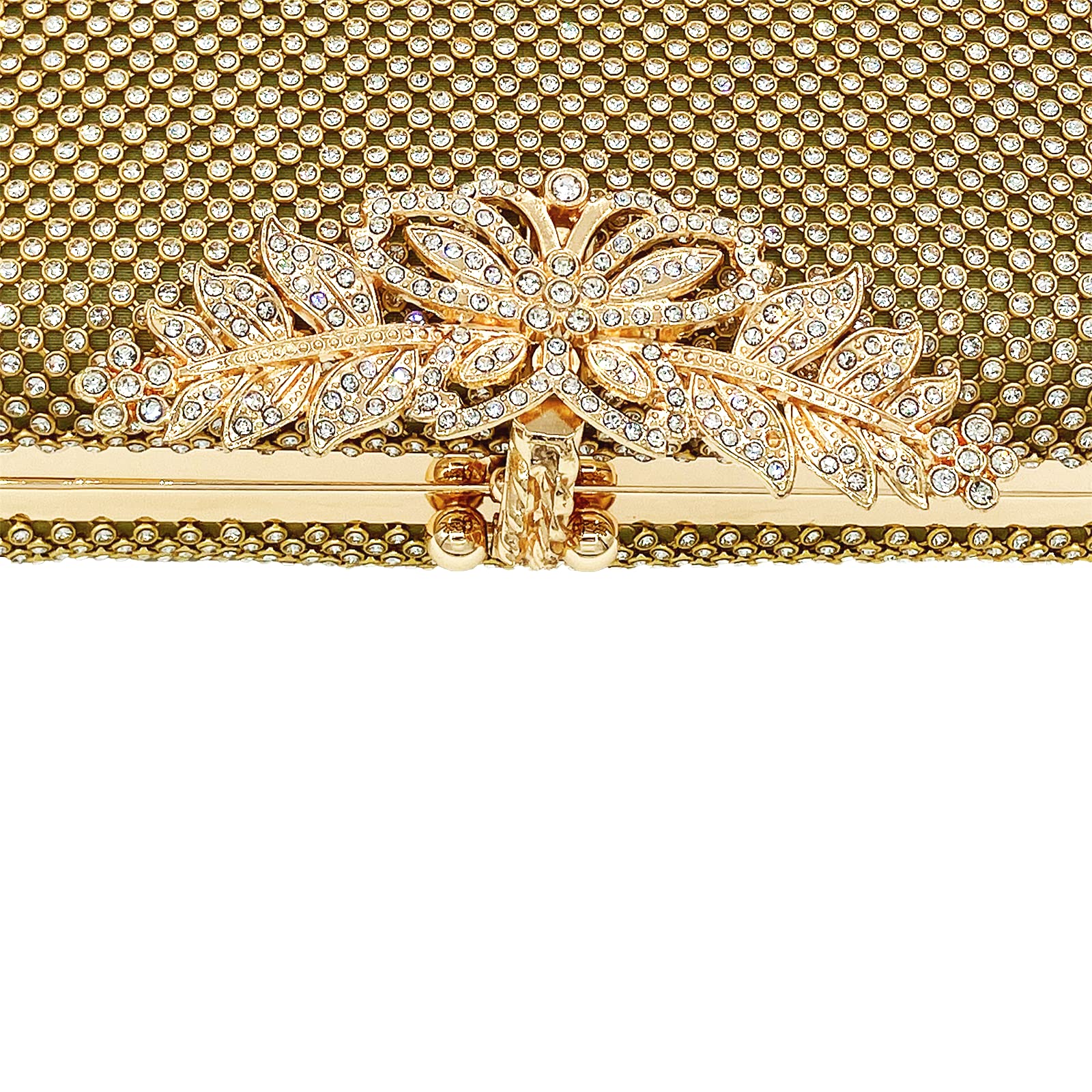 UQVIZU Women's Clutch Purses Bling Glitter Evening Handbags Wedding Party Prom Evening Bag, Gold