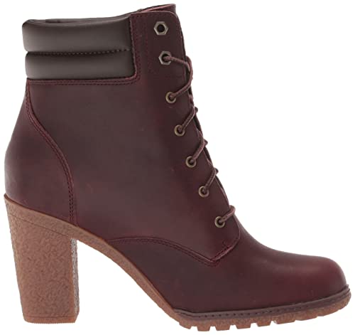 Timberland Women's Tillston 6 Inch Double Collar Hiking Boot, Burgundy Full Grain, 9.5