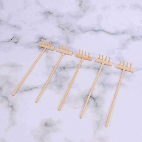 STOBOK Mini Zen Garden Rake Tool Zen Garden Sand Bamboo Tabletop Meditation Feng Shui Decor 4pcs