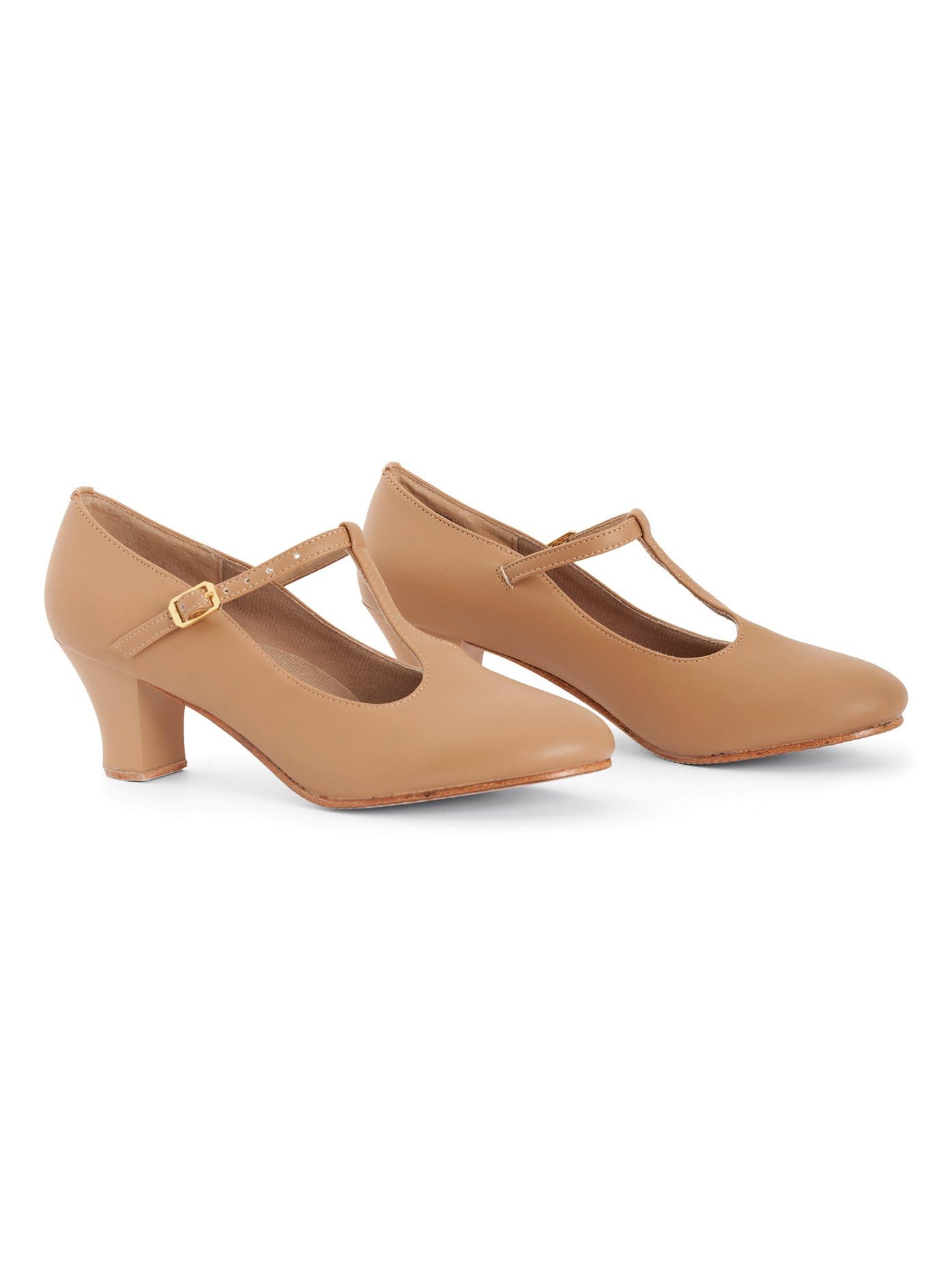 Theatricals Adult 2" T-Strap Character Shoes Tan 08.5 T3300