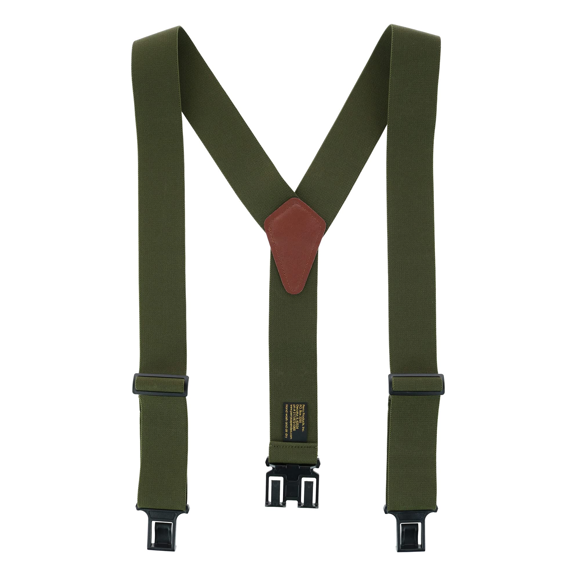 Perry Products SN200 Men's Clip-On 2-in Suspenders(Regular, OD Green)