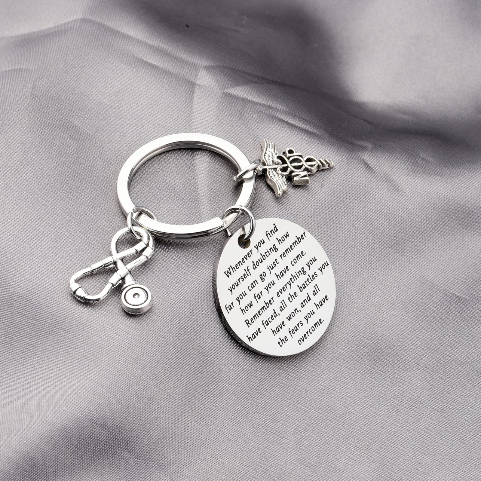TIIMG Np Motivational Keychain Np Nurse Gifts Nurse Practitioner Student Gift Graduation Gift (NP whenever)
