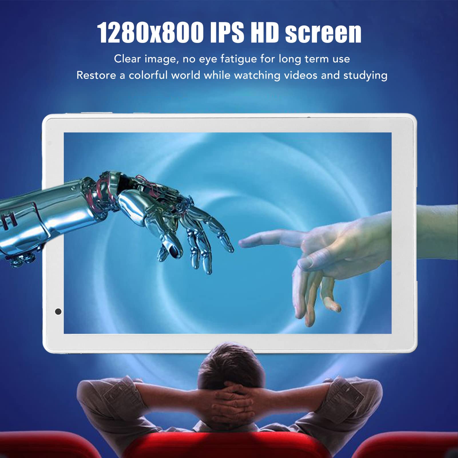 Tablet, 8 IPS Display 8.0 Tablet Dual Camera Octa-Core Processor 2GB RAM 32GB ROM Home (US Plug)