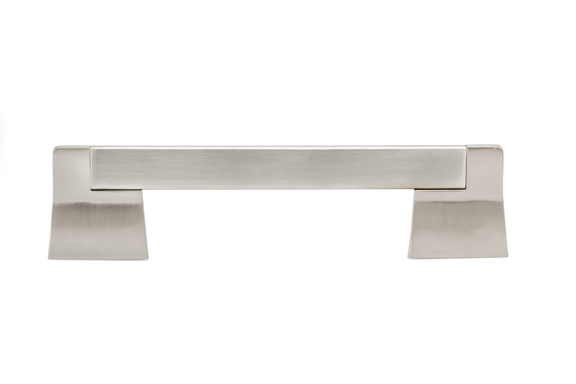 Richelieu Hardware BP8727128195 Manhattan Collection 5 1/16-inch (128 mm) Center-to-Center Brushed Nickel Modern Rectangular Cabinet and Drawer Pull Handle for Kitchen, Bathroom, and Furniture