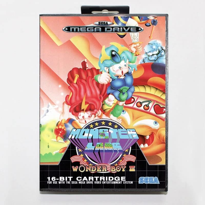 Video Game Wonderboy III Monster Lair 16 Bit MD Game Card For Sega Mega Drive/ Genesis with Retail Box ( US EU SHELL )