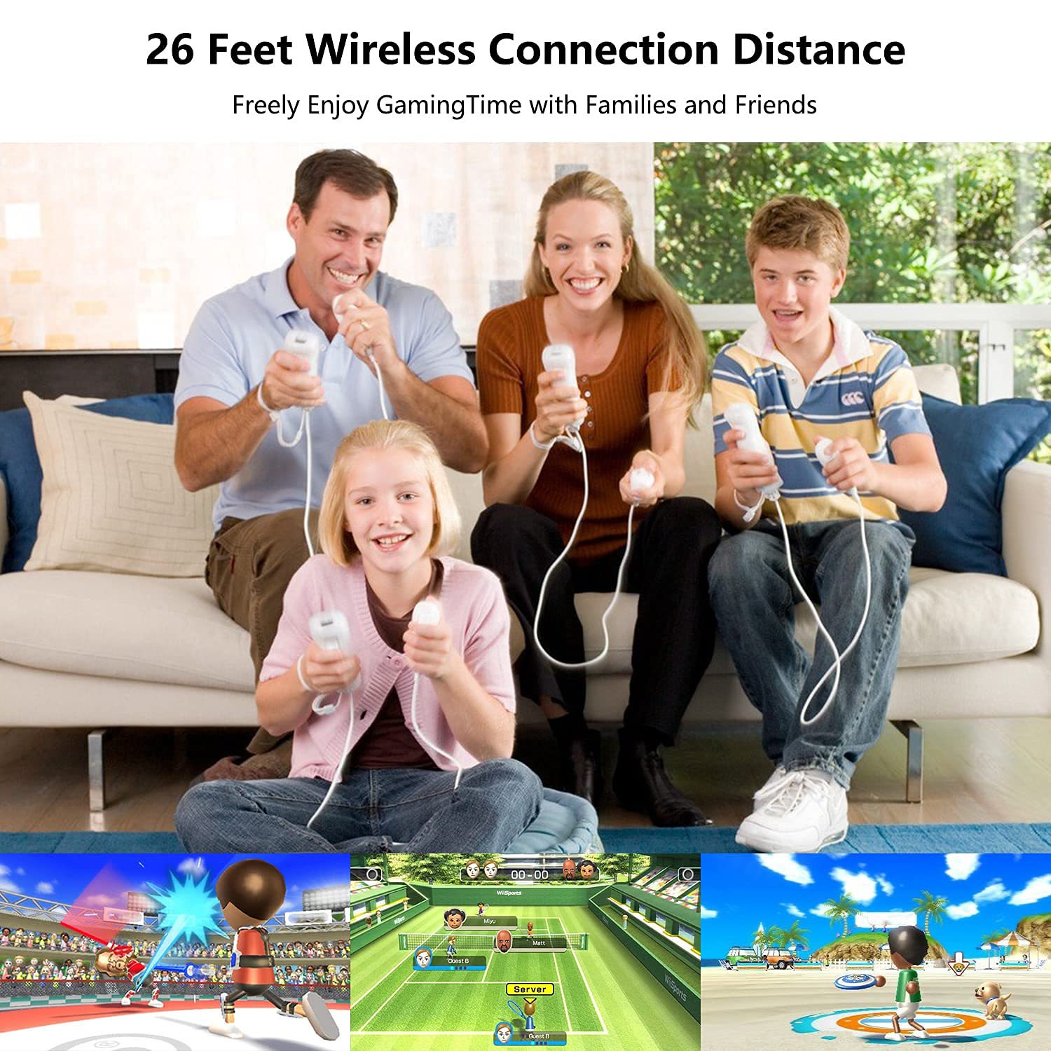 Yosikr Wii Controller 2 Pack, Wii Remote Controller with Silicone Case and Wrist Strap Compatible for Wii/Wii U (Yellow and Blue)