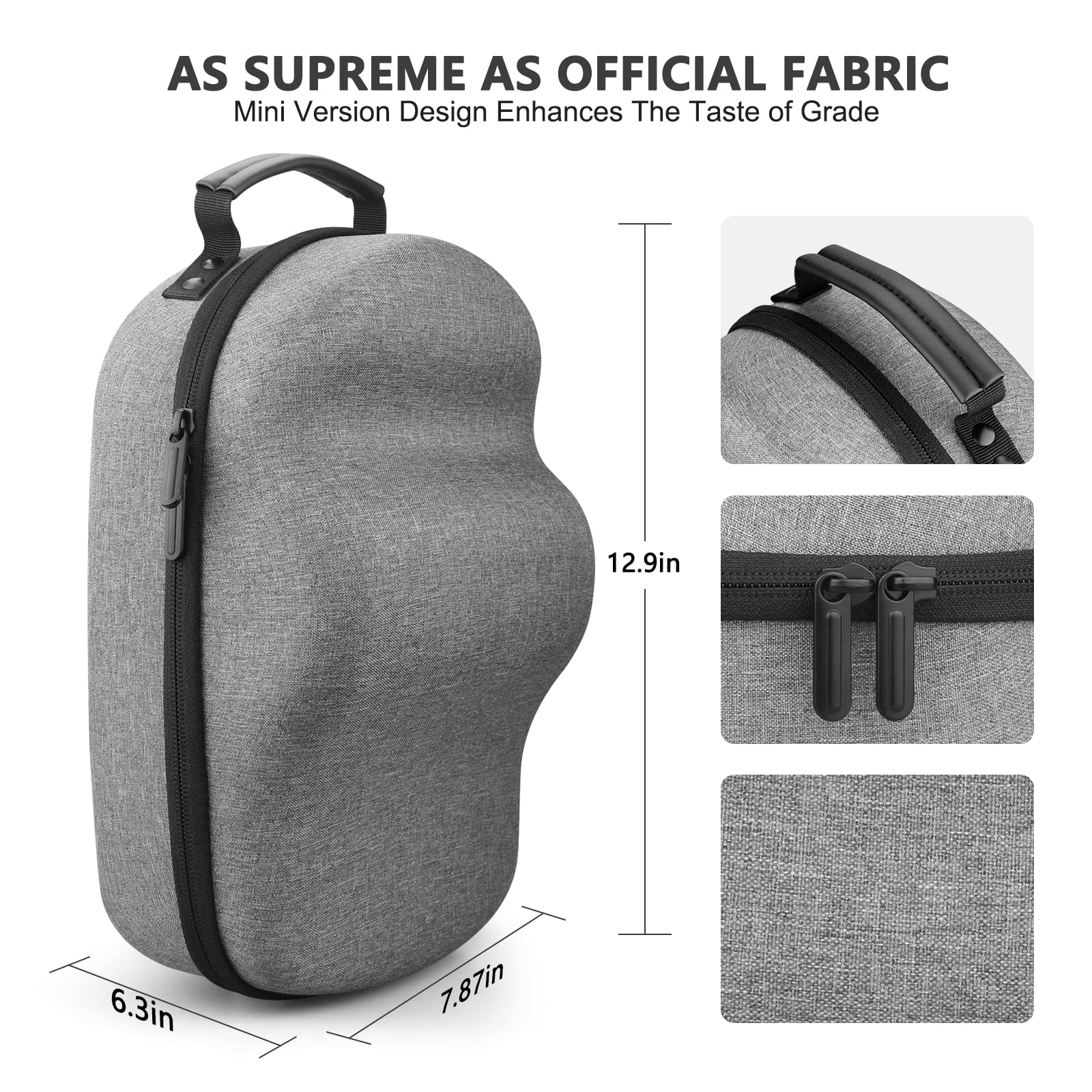 Vakdon Hard Carrying Case Compatible with Meta/Oculus Quest 2 VR Headset, Elite Strap, Touch Controllers and Other Accessories, Ultra-Sleek Design, Perfect for Travel and Storage (Grey)