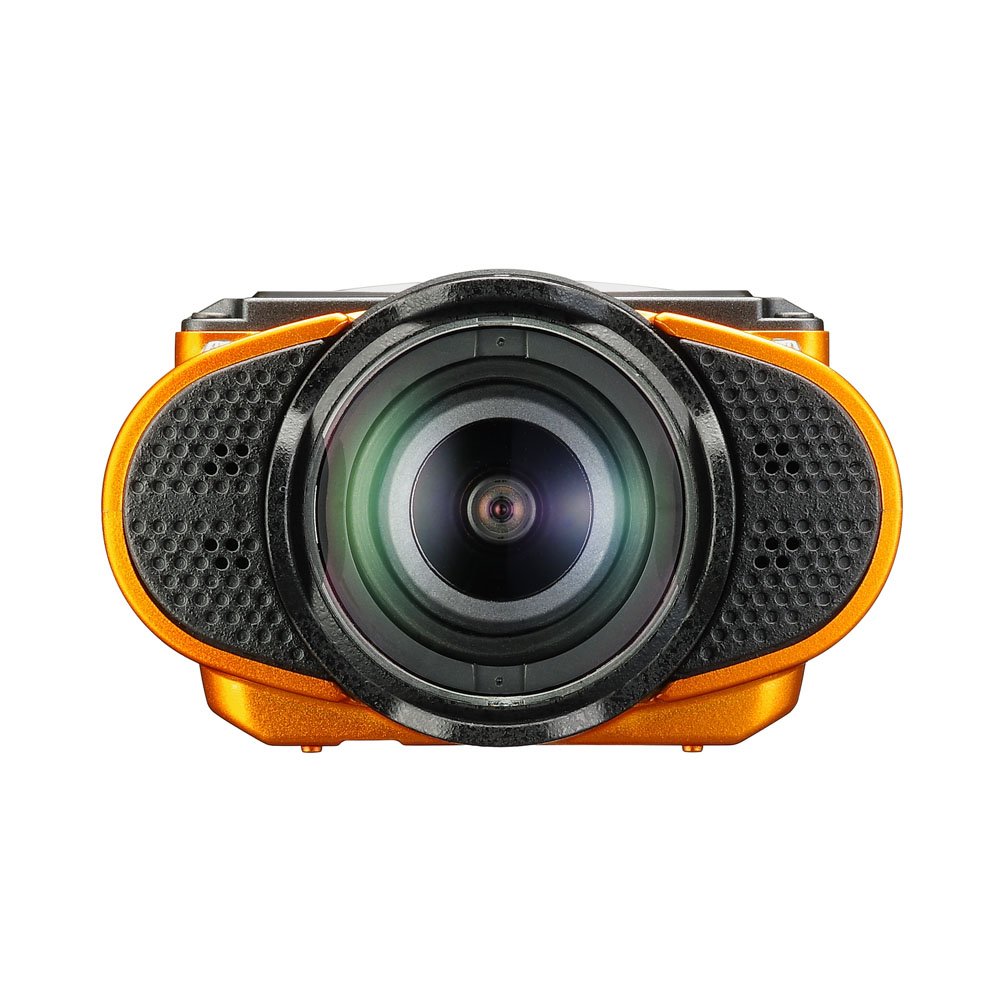 Ricoh Waterproof Action Camera WG-M2 4K Video Super-Wide-Angle 204 Degrees housing Unnecessary Waterproof 20m Impact 2m 03801 (Orange) (International Model)