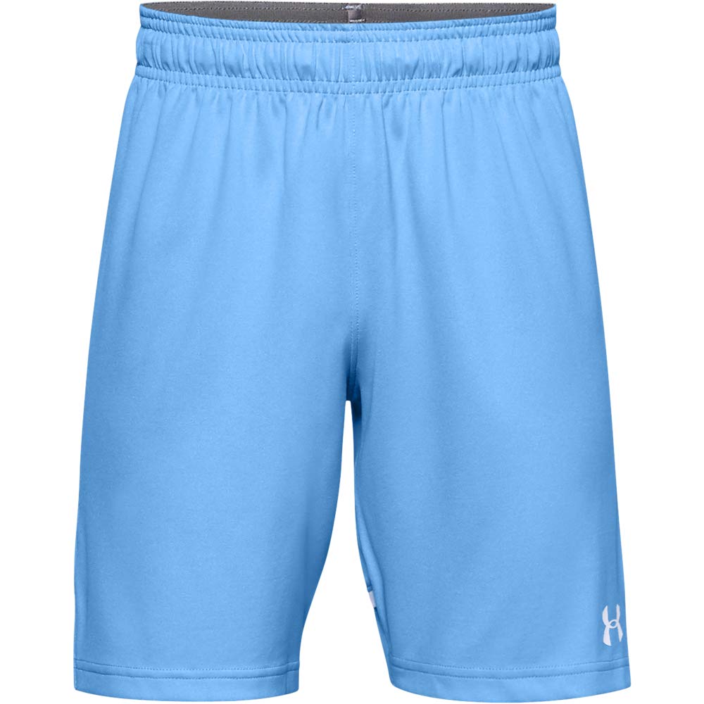Under Armour Boys' Squad Shorts , Carolina Blue (475)/White , Youth Small