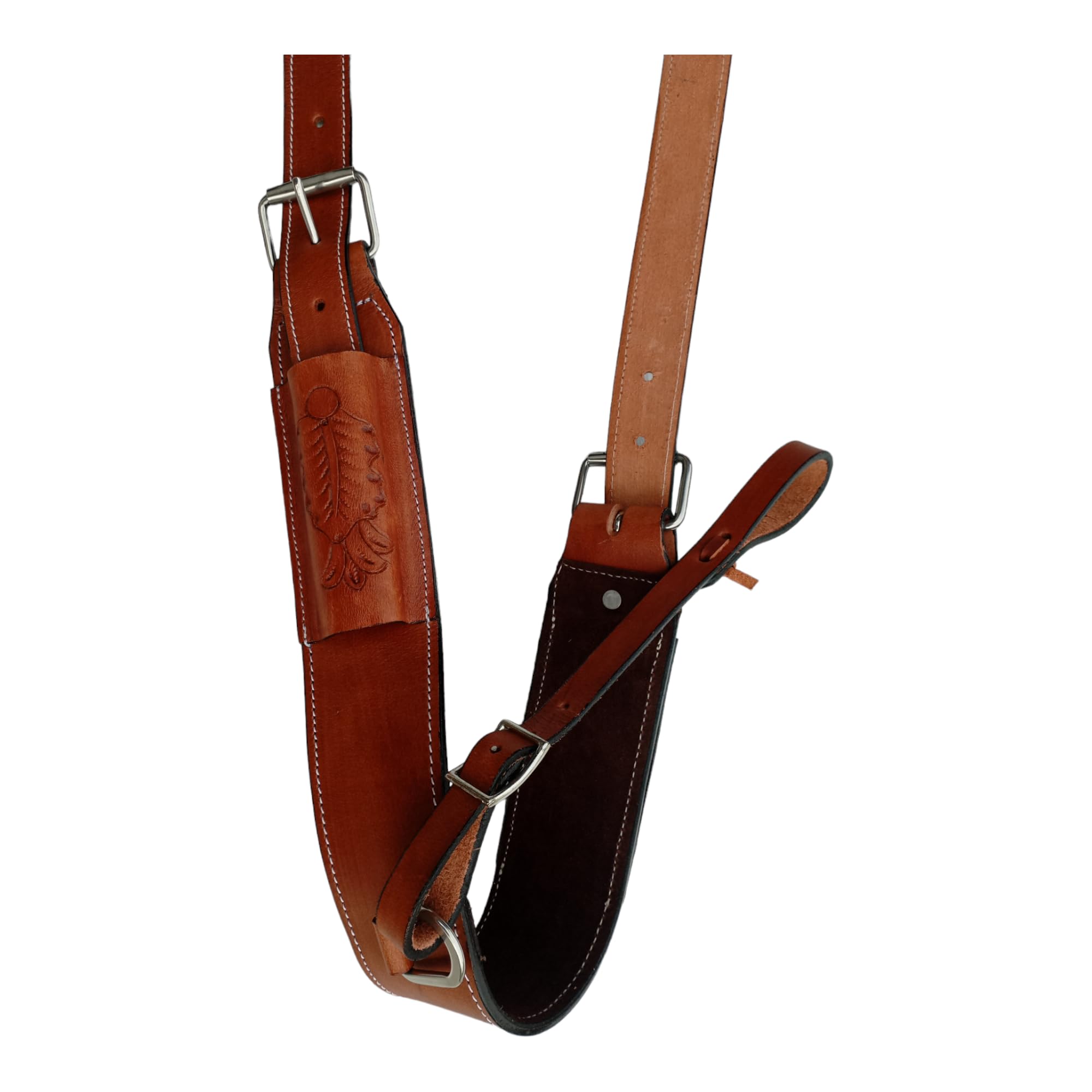 RAAVILS Horse Western Leather Complete Flank Cinch Set Rear Flank Back Cinch Girth Saddle Billets TACK Horse Cinches (Leather)