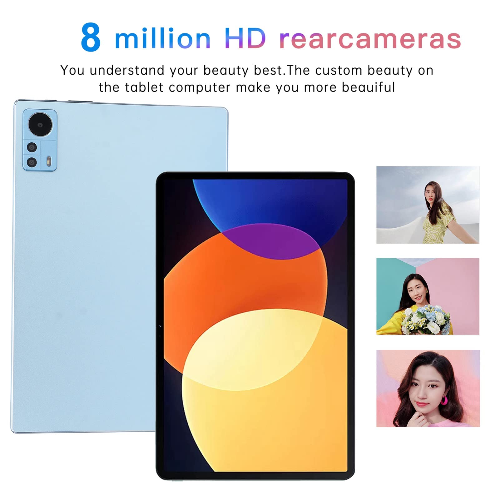 Septpenta 10in Table, Android 11 Tablets, 8G RAM 128G ROM, 128GB Expand, 1200X1920 FHD Large Screen, Built in 7000mAh Lithium Battery, Dual Speaker, Bluetooth, WiFi, Dual Camera, GPS, Blue(US)