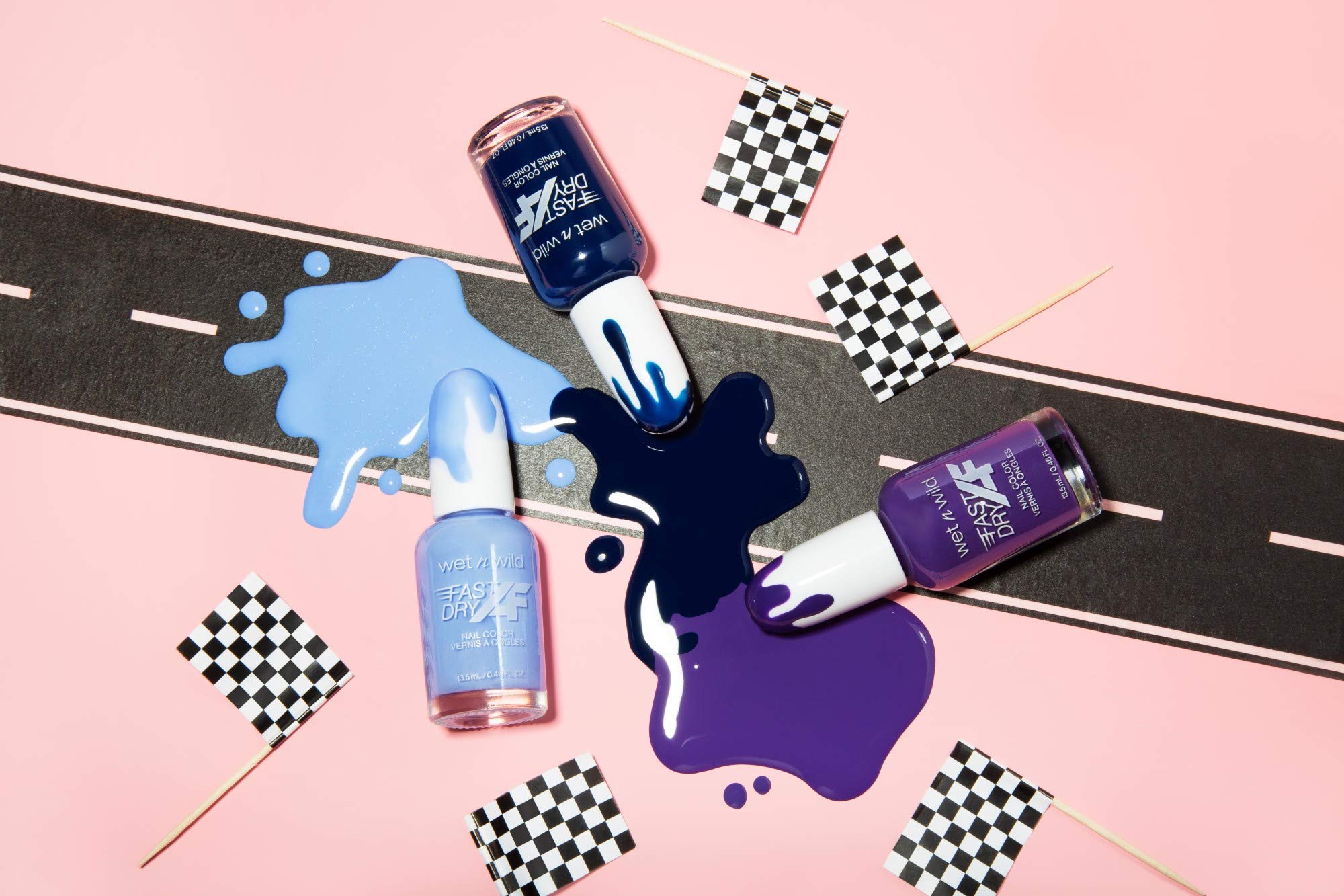 wet n wild Fast Dry AF Nail Polish Color, Baby Blue Sin-derella | Quick Drying - 40 Seconds | Long Lasting - 5 Days, Shine