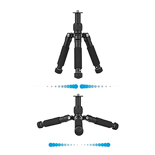 Tickas Aluminum Alloy Mini Tripod 3-Position Adjustment Telescopic Bracket 3/8 Inch Screw Max. Height 32.3cm for Action Camera