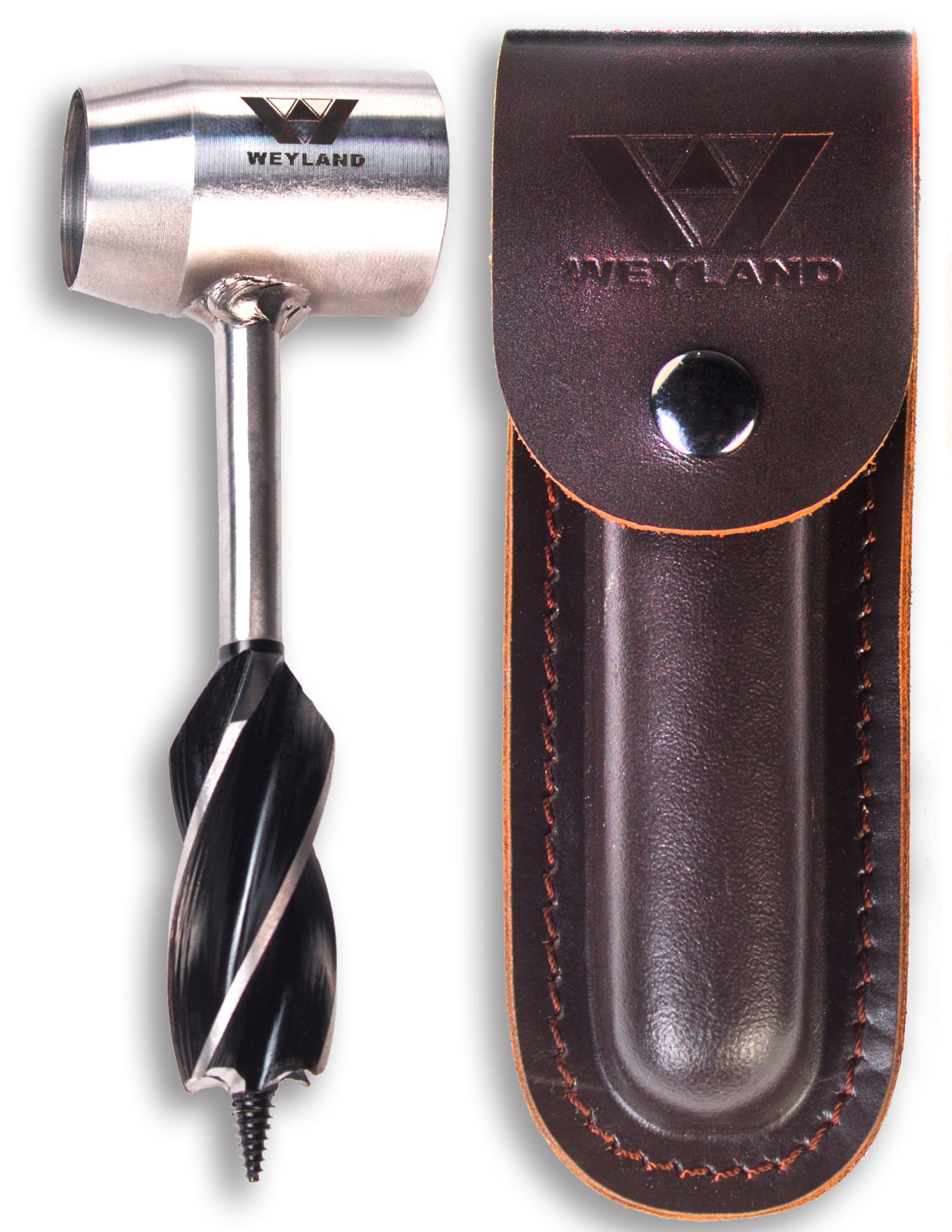WEYLAND Bushcraft Settlers Tool Survival Hand Auger Wrench - Bush Craft Gear and Equipment Scotch Eye Wood Drill Peg and Manual Hole Maker Multitool for Camping, Bushcrafting and Outdoor Backpacking