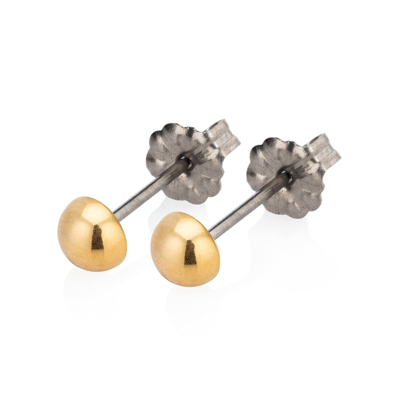 Tini Lux | Hypoallergenic Earrings | Mini Layla Stud Earrings | Gold | Titanium Stud Earrings for Women | Gold Earrings Studs, Sensitive Ears, Trendy Womens Earring Set