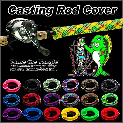 RITE-HITE Orin Briant Stick Jacket Fishing Rod Covers - Casting Stick Jacket, Comes in a Variety of Colors; Keep Your Rod Safe and from Getting Tangled (Purple)