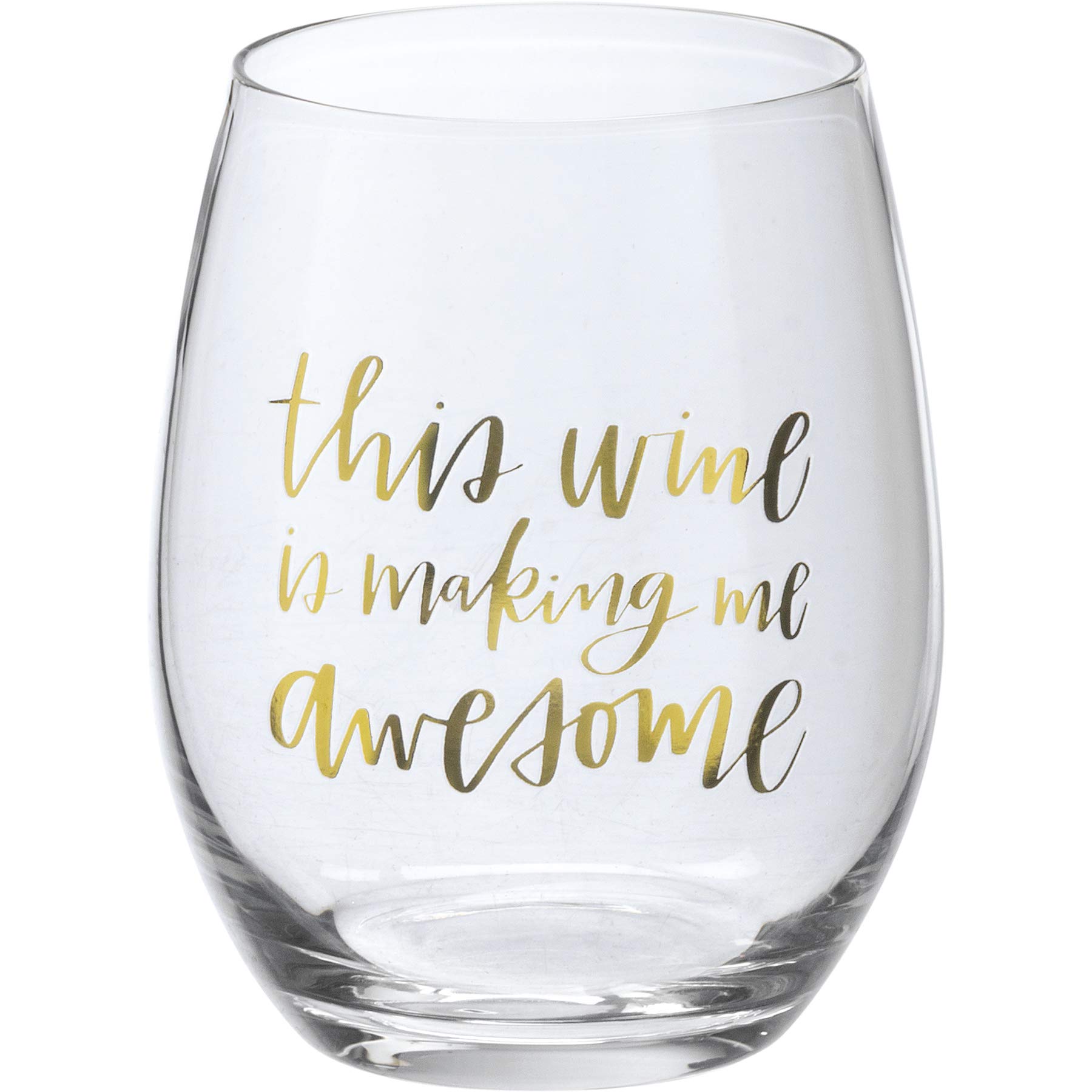 This Wine Is Making Me Awesome Stemless Wine Glass 15 Oz