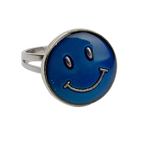 RIMOBUL Authentic Adjustable Mood Ring,Smiley Face,Magic Eyes - Pack of 3