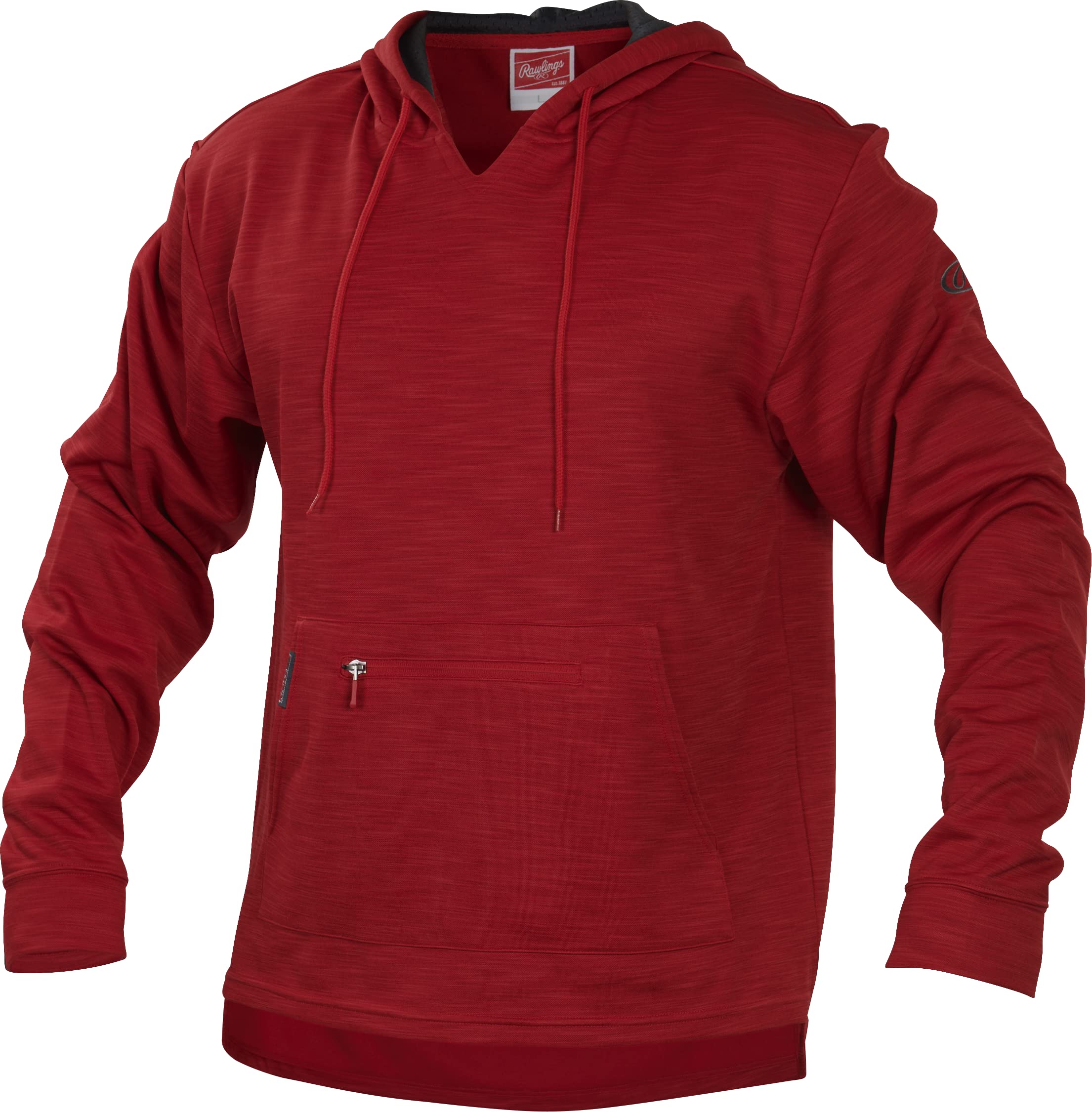 Rawlings Adult Brushed Performance Fleece Hoodie Series, Scarlet Red, XX-Large