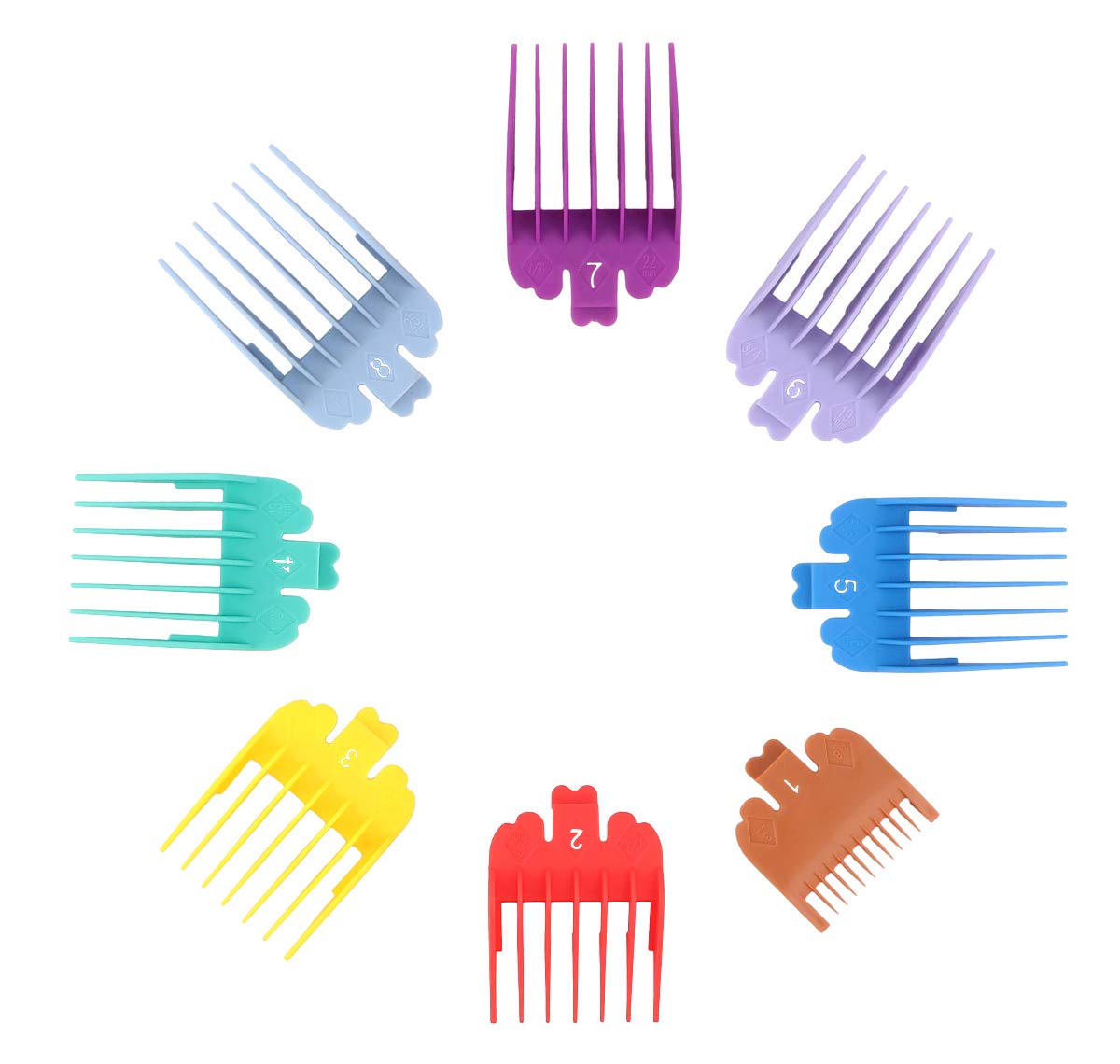 Sdoot Clipper Guards Guide, 8 Pcs Professional Clipper Guards Set Hair Clipper Cutting Guards Attachment Guide Combs