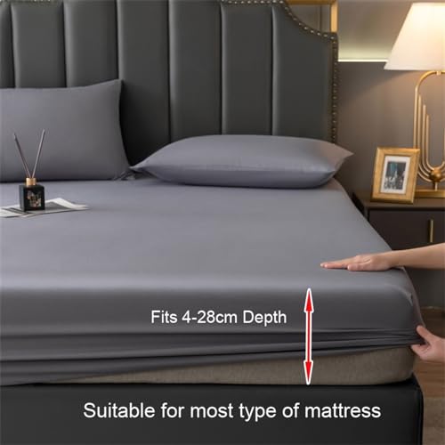 TAMSOI Bedding Comforter Sets, Waterproof Mattress Protector Cover Elastic Fitted Sheet Anti-Slip Breathable Bedspread Couple Mattress (Size : 80x200x30cm)