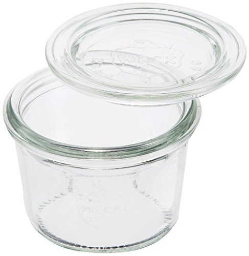 ラセラヌー(Rasalhanut) WE-080 Weck Mold Shape Glass Canister, 2.7 fl oz (80 ml)