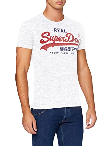Superdry Mens Vintage Logo Premium Goods T-Shirt Ice Marl Size L