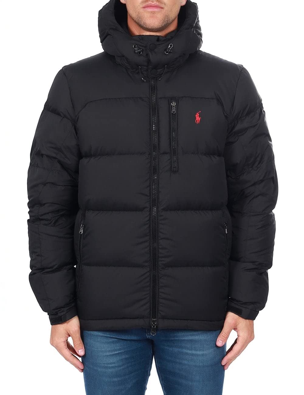 POLO RALPH LAUREN Men's El Cap Hooded Down Puffer Jacket (Medium, Black)