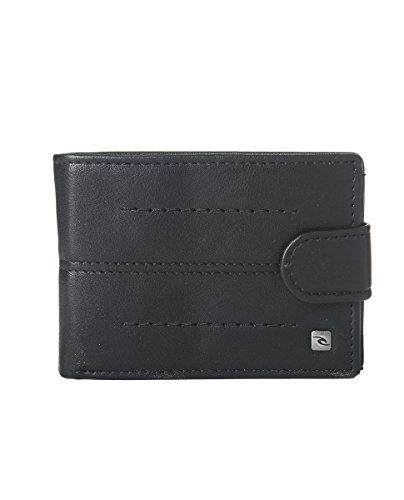 Rip Curl Stitch Clip PU Slim Faux Leather Wallet in Black