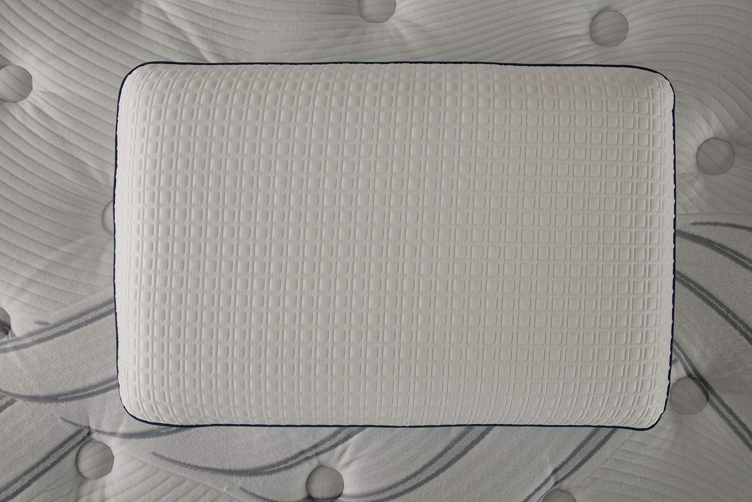 Serta Perfect Sleeper Copper Infused Memory Foam Pillow, Oversized Traditional, 1 Count (Pack of 1),White, 25-Inch (Length) by 16-Inch (Width) by 5.50-Inch (Height)