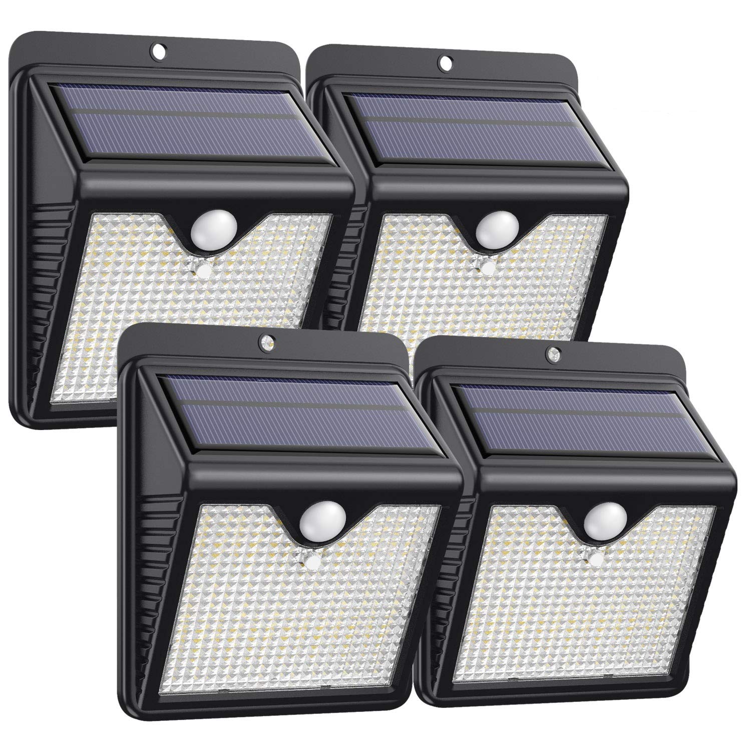 Solar Lights Outdoor [4Pack - 150LED Super Bright] Solar Security Lights Motion Sensor Lights IP65 Waterproof Wall Lights Solar Powered Lights for Garden Patio Yard Deck Garage Fence Pool