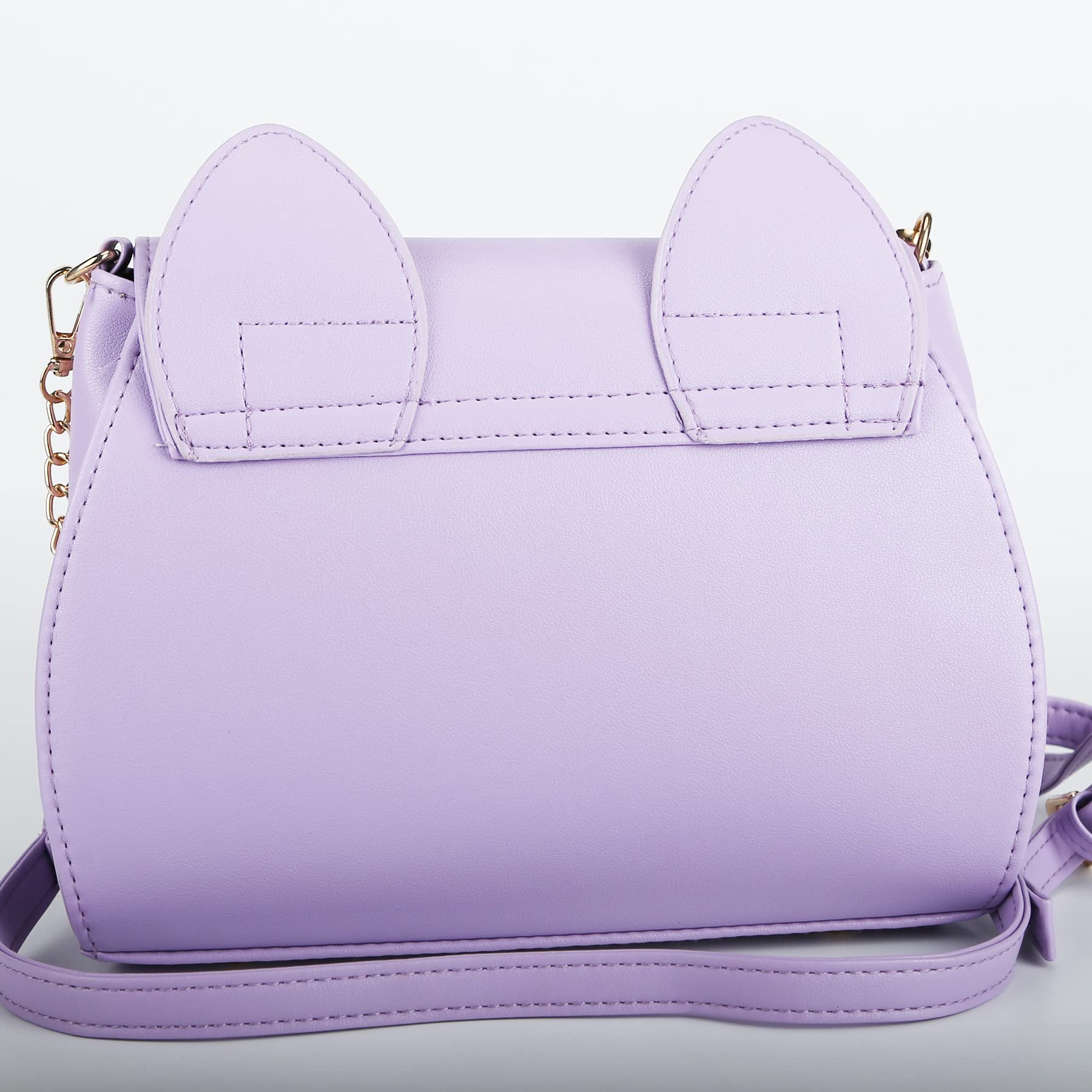 WLC Cartoon Handbag,PU Lady Purse Shoulder Bag for Girls, Purple