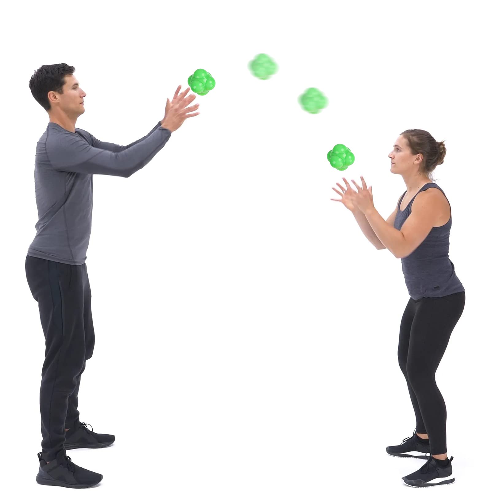 WIESSOC Hand Eye Coordination Trainer & 3PCS Reaction Speed Training Ball, Reaction Catch Trainer, Baseball and Softball Reflex and Agility Trainer for All Ages
