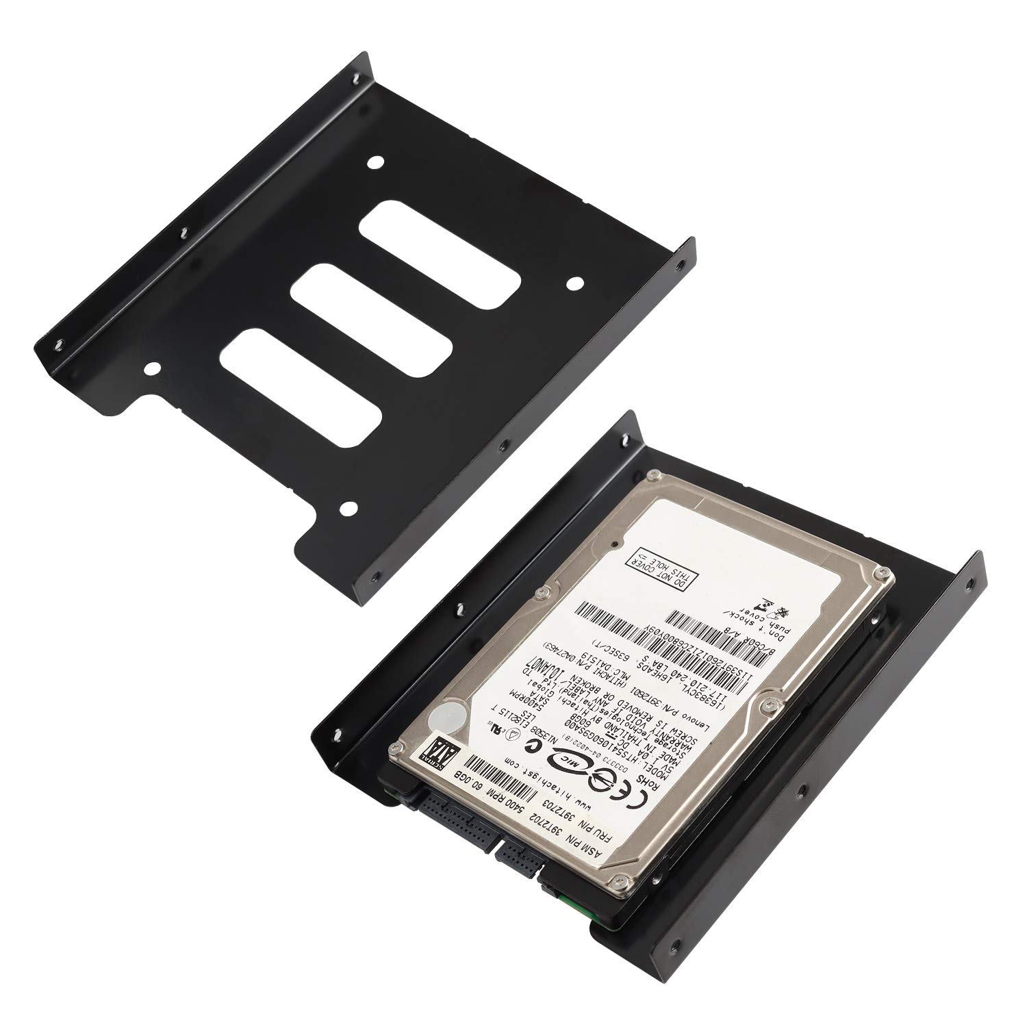 Spofit 2.5 to 3.5 HDD/SSD Mounting Bracket Hard Drive Holder Single Drive 2.5 to 3.5 Adapter (20 Pack)