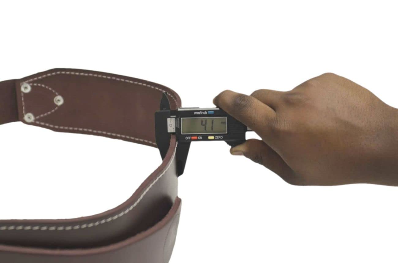 Zeluga 20-176 3in. Heavy Duty Ranger Style Leather Work Belt, Brown