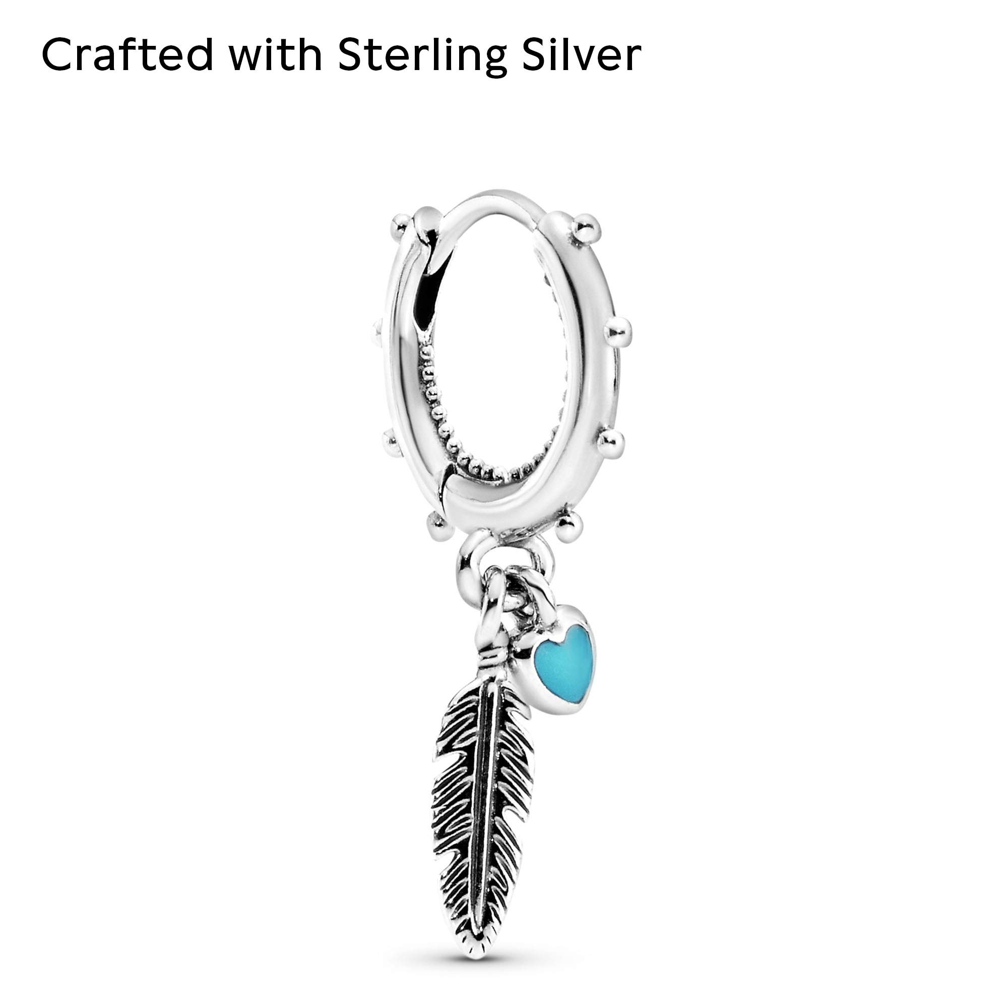 Pandora Jewelry Spiritual Feathers Sterling Silver Earrings