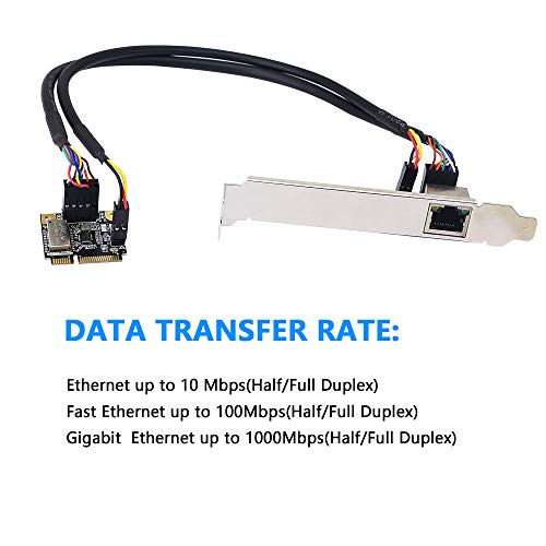 SinLoon Mini PCI-E Gigabit Ethernet Card PCI-Express Network Card 10/100/1000Mbps Drive-Free RJ45 LAN NIC Card for Desktop PC